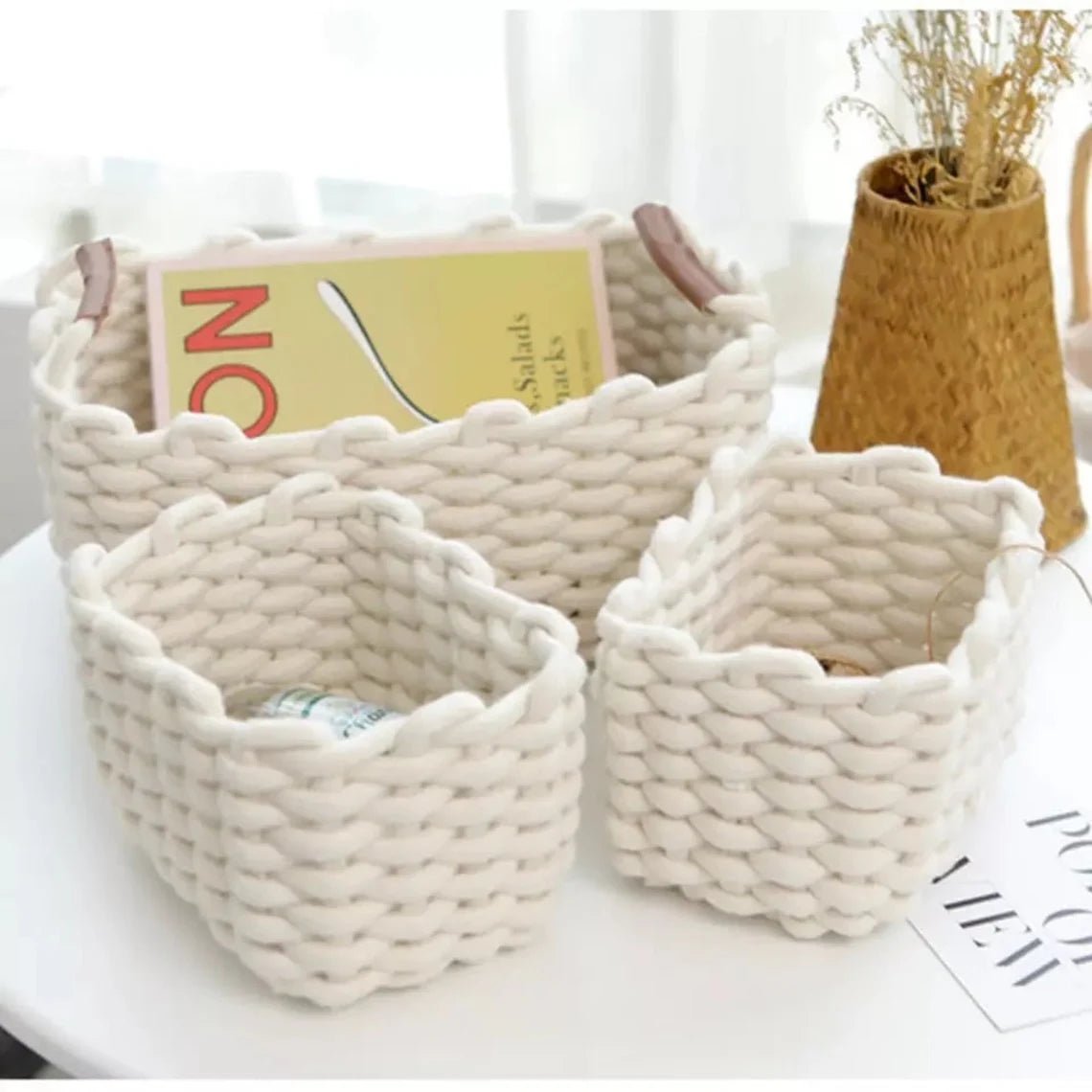 Ivory Nordic Storage Basket – Minimal Soft Storage for Modern Homes ...